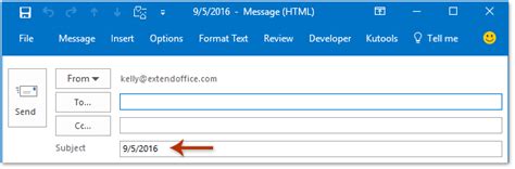 How To Autofill Subject Line In Outlook