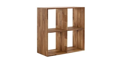 Maximo Solid Oak Cross 4 Divider Storage Unit