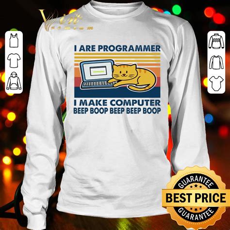 Cat I Are Programmer I Make Computer Beep Boop Vintage Shirt Hoodie Sweater Longsleeve T Shirt