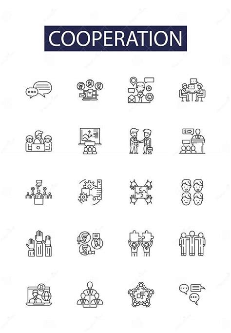 合作线矢量图图标和符号 团结和谐联盟协同竞合 向量例证 插画 包括有 妥协 内聚 同伴关系 工作成绩 272089152