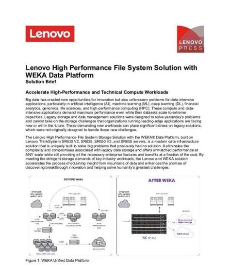 Lenovo High Performance File System Solution With Weka Data Platform