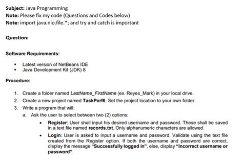 Solved Need Help Thank You Subject Java Programming Note Please
