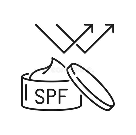 Sunscreen Cosmetics Spf Cream Blocks Sun Rays Stock Vector