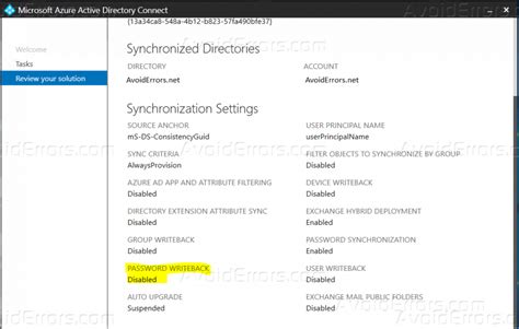 Enable Password Write Back Premium Feature In Office 365 AvoidErrors