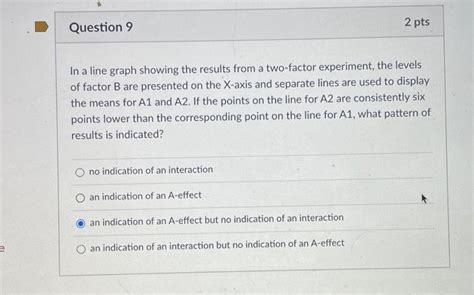 solved in a line graph showing the results from a two factor