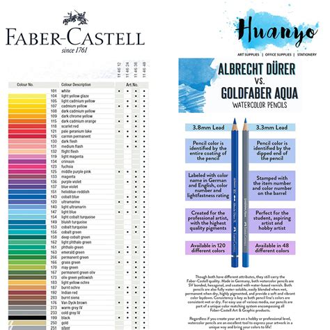 Faber Castell Goldfaber Creative Studio Aqua Water Colour Pencil Color