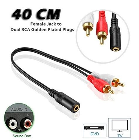 Jual Kabel Audio RCA Male To Mm Stereo Female Konektor Cable Aux Cm Kota Serang DH