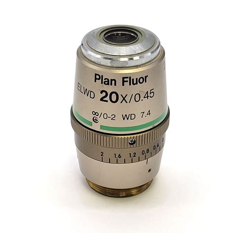 Nikon Microscope Objective Plan Fluor Elwd 20x With Correction Collar Microscope Marketplace