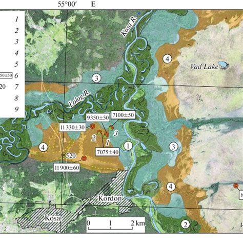 The Geomorphological Map Of The Study Area 1 Low Floodplain 2 High Download Scientific