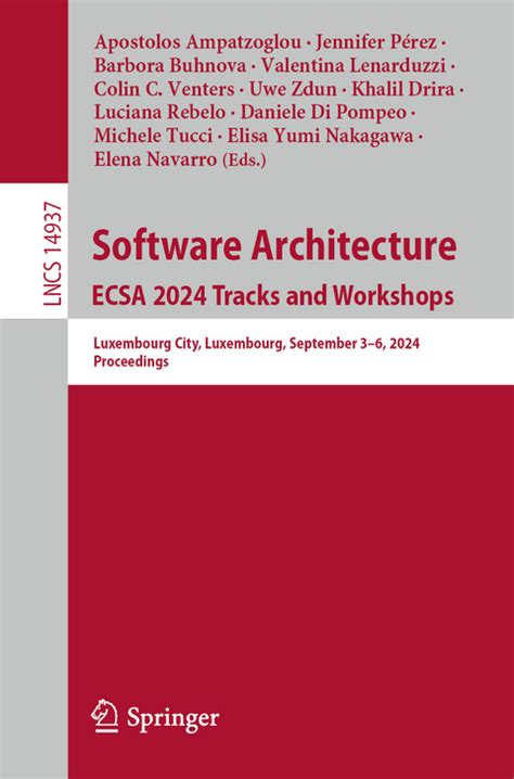 software architecture ecsa 2024 tracks and workshops von apostolos