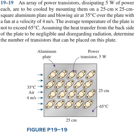 Solved 19 19 ﻿an Array Of Power Transistors Dissipating 5w