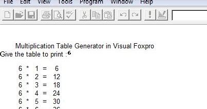 Free Programming Source Codes And Computer Programming Tutorials Multiplication Table Generator