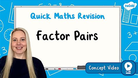 👉 Factor Pairs Ks2 Maths Concept Video Teacher Made
