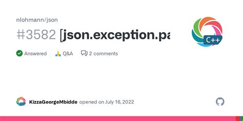 Json Exception Parse Error Nlohmann Json Discussion GitHub