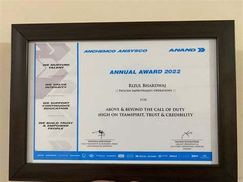 Rizul Bhardwaj On Linkedin Lsip 2022 2023 Annual Award For Process