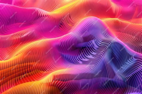 Abstract Wavy Background 3d Illustration Ai Generated Premium Ai Generated Image