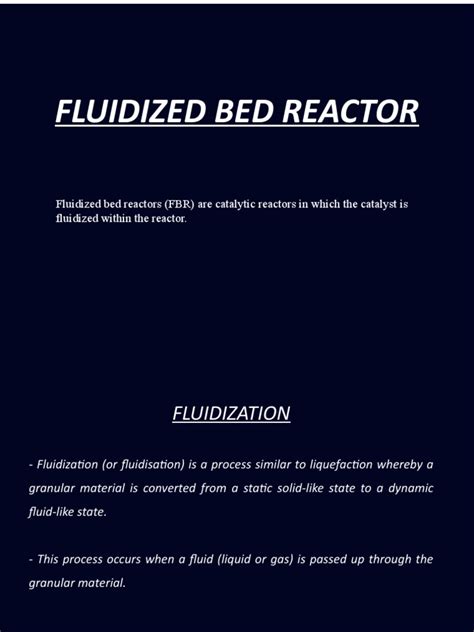 Lecture 5 Fluidized Bed Reactor Pdf Fluidization Chemical Reactor