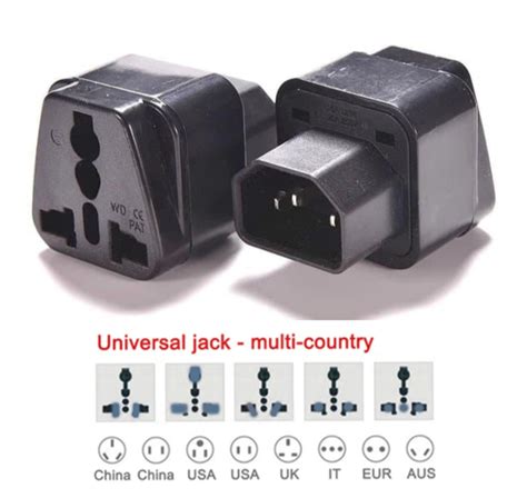 Universal 3 Pin Travel Power Adapter Socket Converter Uk Plug Iec 320