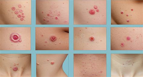 Detailed Medical Photography Of Skin Lesions Varied Pink And Red