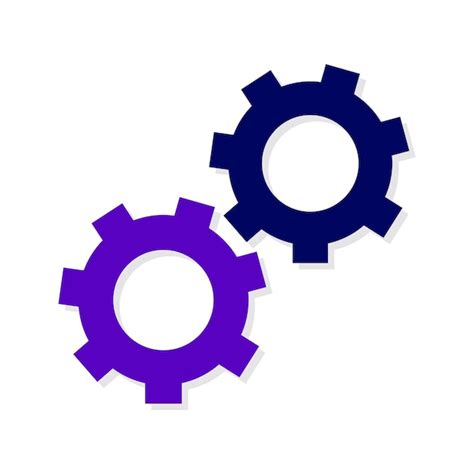 Premium Vector Settings Gear Icon Illustration On White Background