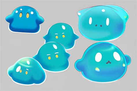 Imgcreator Ai Cute Blob Of Slime Model Sheet Front By Krogher22 On