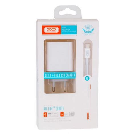 ᐉ Сетевое зарядное устройство Xo L64 Pd Power Adapter 20w Usb C White