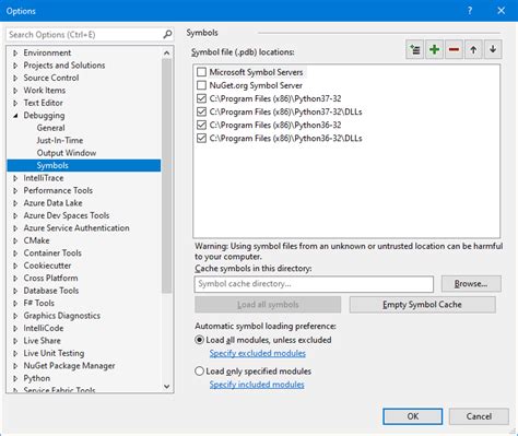 Cant Get Native Code Debugging To Work With 37 Virtual Environment