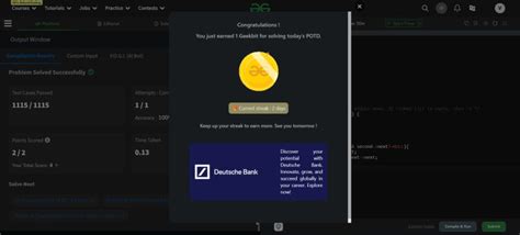 Finished Middle Of The Linked List Challenge By Geeksforgeeks Vaibhaav Varma Posted On The