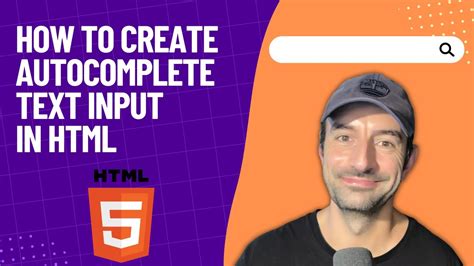 how to create auto complete text input in html youtube