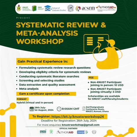 Buy Systematic Review And Meta Analysis Workshop By Fortune Effiong On