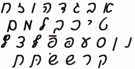 Further Light Hebrew Cursive Handwriting
