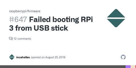 Failed Booting RPi From USB Stick Issue Raspberrypi Firmware GitHub