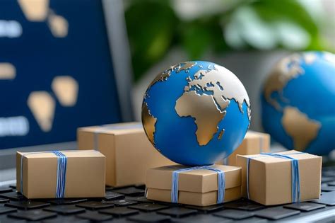 Global Ecommerce And Shipping Premium Ai Generated Image