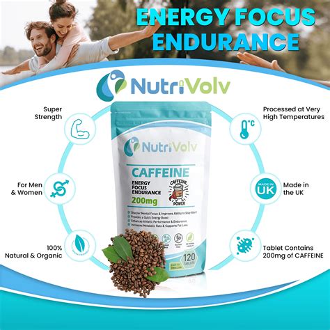 Caffeine Tablets 200mg Nutrivolv Vitamins And Supplements