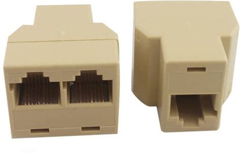 Lynacz Lan Coupler 2 In 1 Connector Rj45 Cat 5e Straight Network Ethernet Lan Coupler Lan