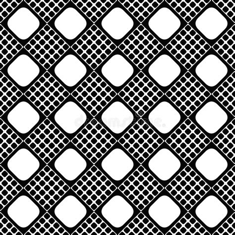 Monochrome Geometrical Rounded Diagonal Square Pattern Background Stock Vector Illustration Of