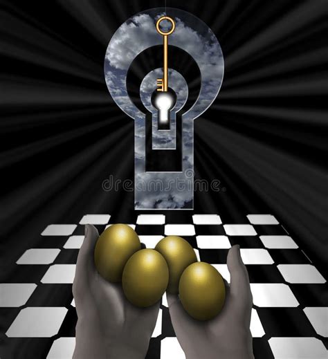 prosperity lock 3d rendering stock illustration illustration of