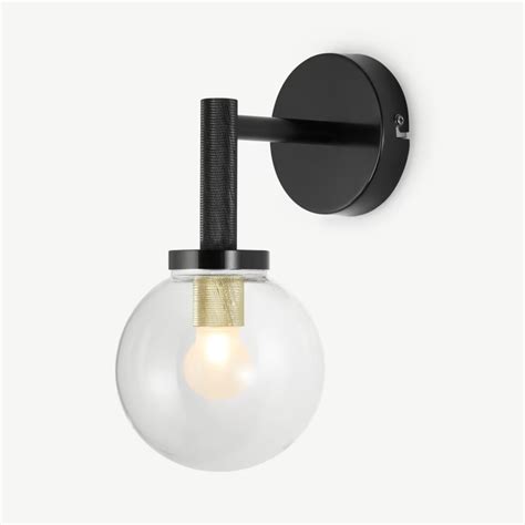 Dar Lighting Coh0722 01 Cohen 1 Light Wall Light In Matt Black With