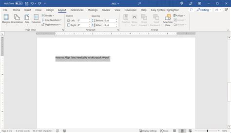 How To Vertically Align Text In Microsoft Word How To Vertically Center