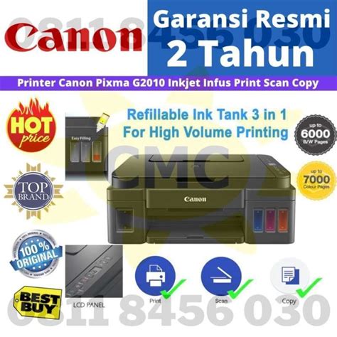 Promo Canon G G Printer Print Scan Copy All In One Resmi Diskon Di Seller Cahaya