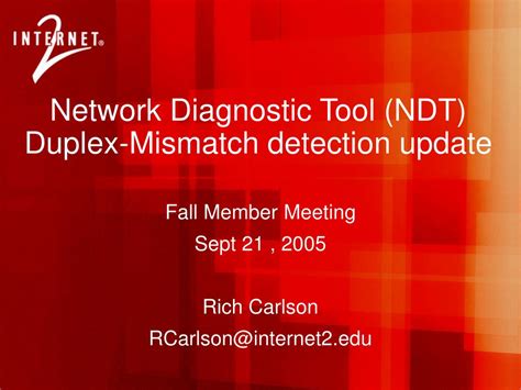 PPT Network Diagnostic Tool NDT Duplex Mismatch Detection Update PowerPoint Presentation