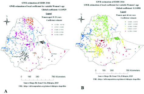 Geographically Varying Values Of Coefficients Per Cluster For Predictor Download Scientific
