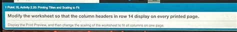 solved 1 ﻿point xl ﻿activity 2 20 printing tittes and
