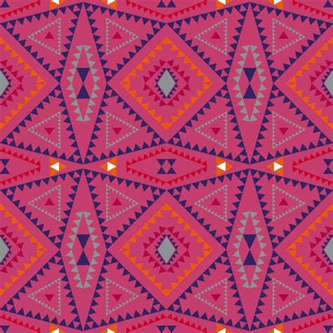 Geometric Ethnic Pattern With Square Triangle Diagonal Abstract Ornament Design For Clothing