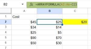 Subtraction Formula In Google Sheets Syntax How To Subtract