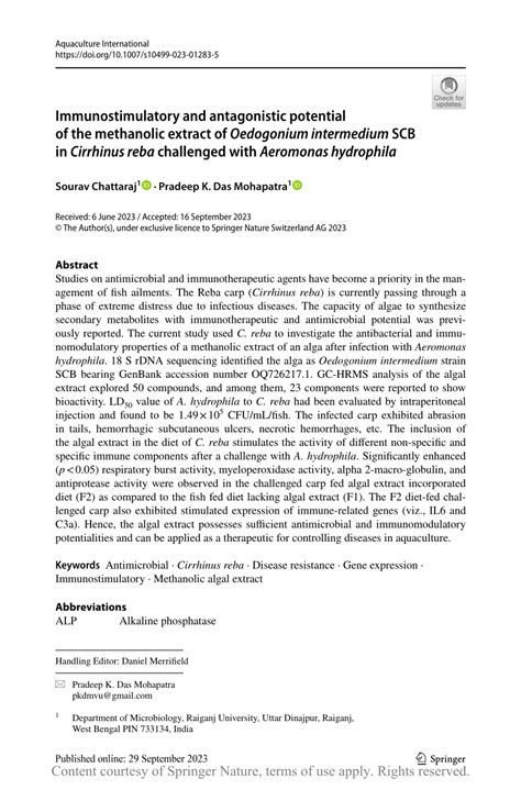 Immunostimulatory And Antagonistic Potential Of The Methanolic Extract