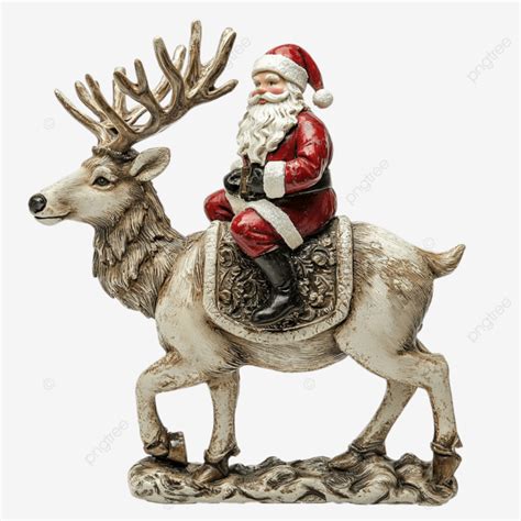Santa Claus En Una Decoración De Alces Png Dibujos Papá Noel