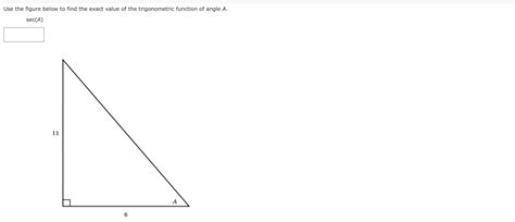 Solved Use The Figure Below To Find The Exact Value Of The Chegg