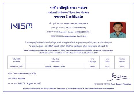 Excited To Share That Ive Earned My Nism Certificate In Equity And