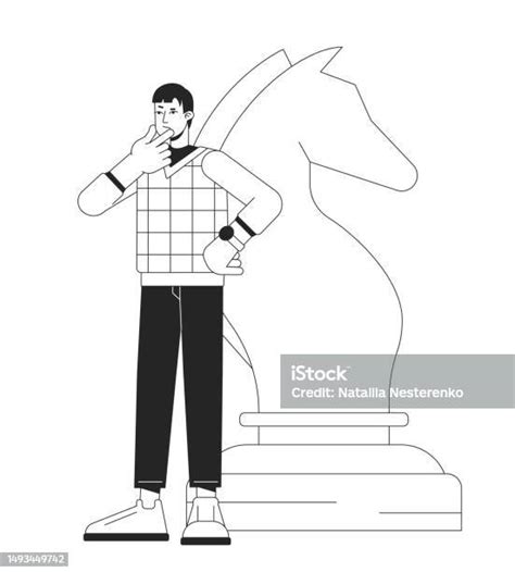 디지털 마케팅 전략 Bw 개념 벡터 스팟 일러스트레이션 드로잉에 대한 스톡 벡터 아트 및 기타 이미지 드로잉 일러스트레이션